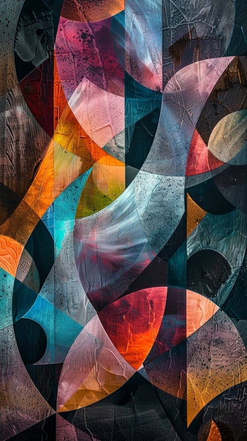 Geometric Shapes Creating Visual Backdrop Stock Illustration ...