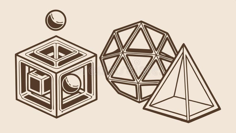 Geometric Shapes Cubes and Sphere, 3D Shapes and Geometry, Abstract ...