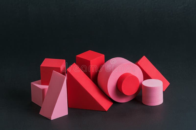 Geometric Shapes of Different Colors and Sizes Stock Photo - Image of ...