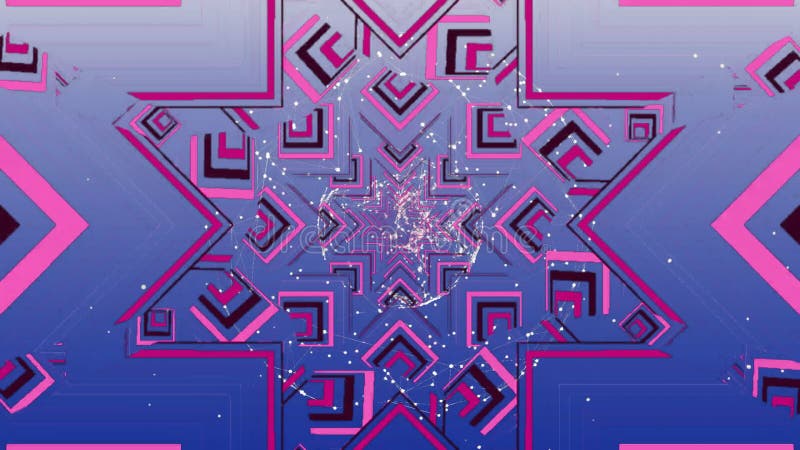 Geometric Shapes and Digital Particles Forming Star Pattern in ...