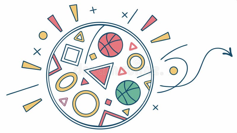 Geometric Shapes Dots Explosion Abstract Energy Motion Vector Design ...