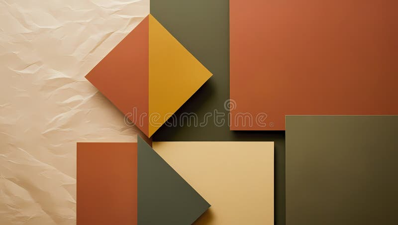 Geometric Shapes and Earth Tones Create Abstract Compositional ...