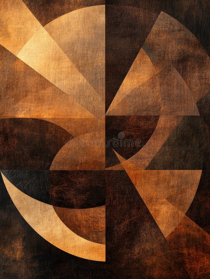 Abstract Geometric Shapes Including Triangles, Circles, and Squares ...