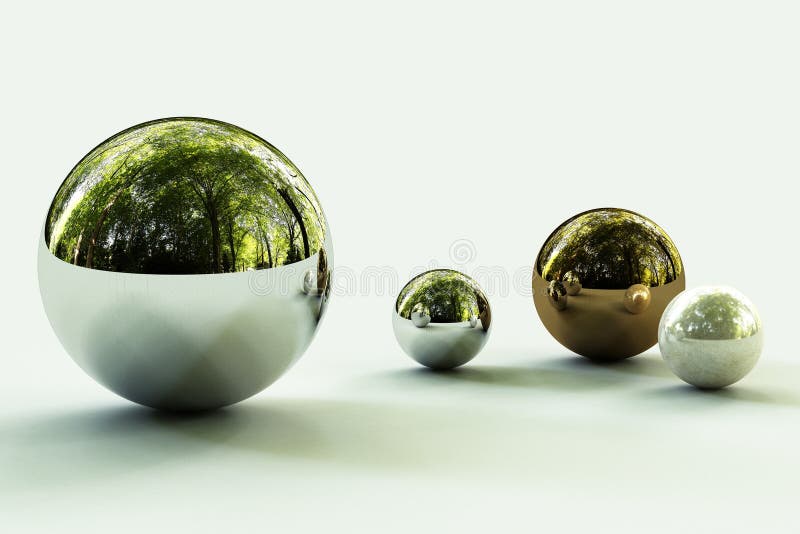 Geometric Shapes with Forest Environment Stock Illustration ...