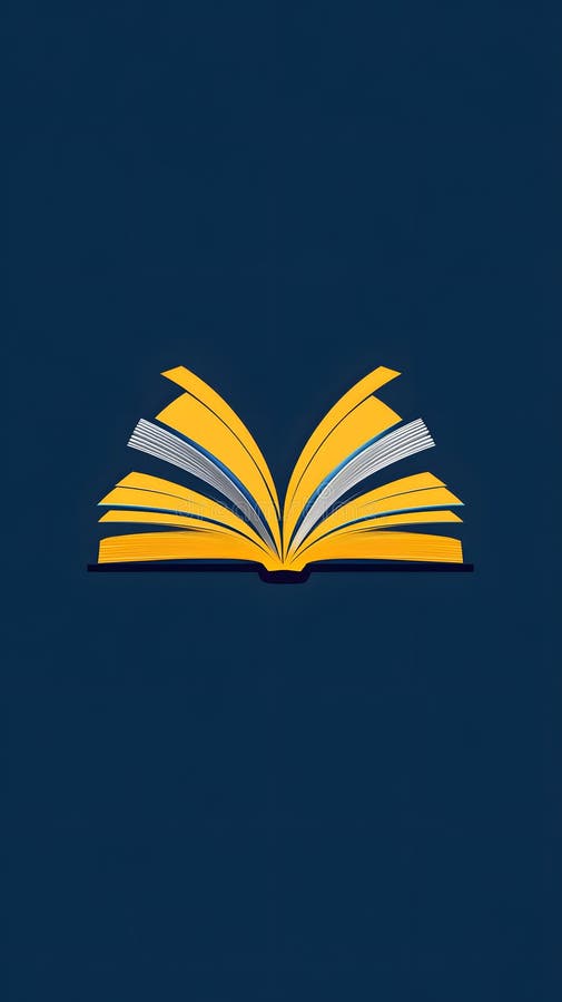 Geometric Shapes Form a Stylized Open Book Stock Illustration ...