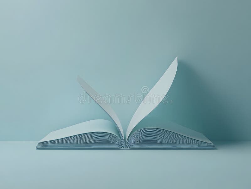 Geometric Shapes Form a Stylized Open Book Stock Illustration ...