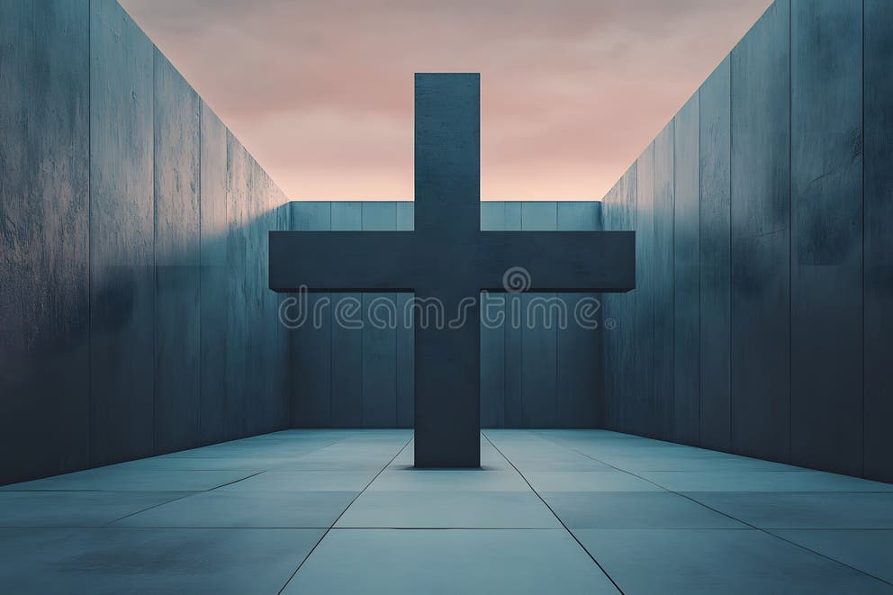 Geometric Shapes Form a Subtle Cross Stock Illustration - Illustration ...