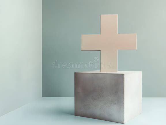 Geometric Shapes Form a Subtle Cross Stock Illustration - Illustration ...