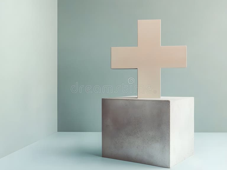 Geometric Shapes Form a Subtle Cross Stock Illustration - Illustration ...