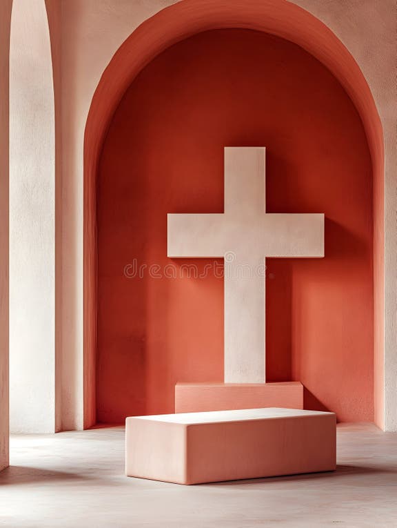 Geometric Shapes Form a Subtle Cross Stock Illustration - Illustration ...