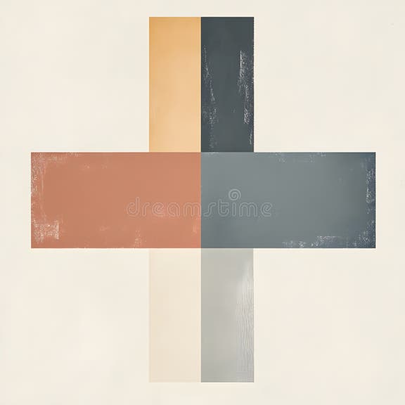 Geometric Shapes Form a Subtle Cross Stock Illustration - Illustration ...