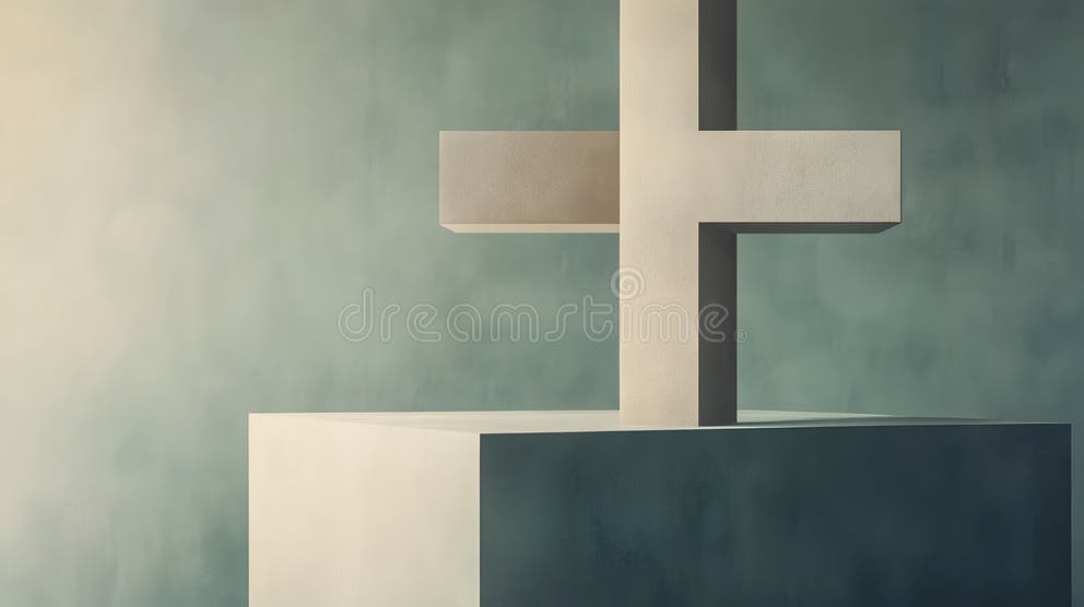 Geometric Shapes Form a Subtle Cross Stock Illustration - Illustration ...
