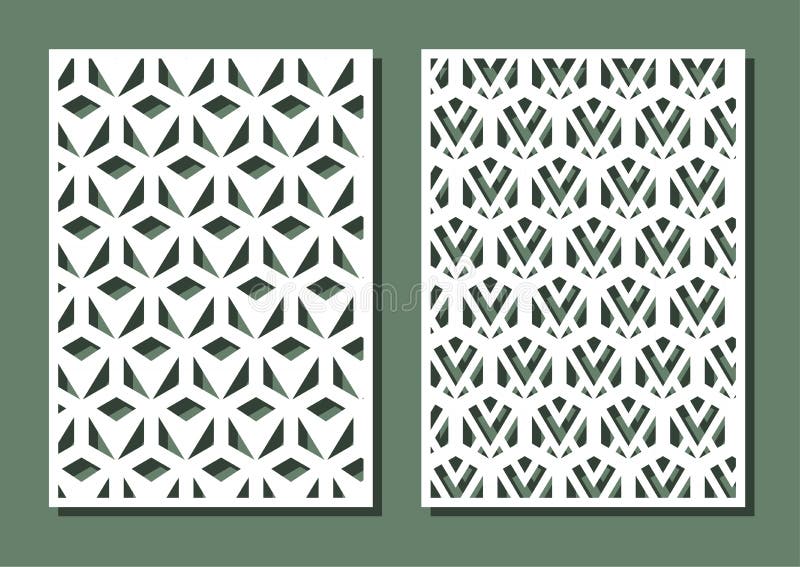 Geometric Shapes in Gexagon Seamless Pattern for Laser Cutting ...