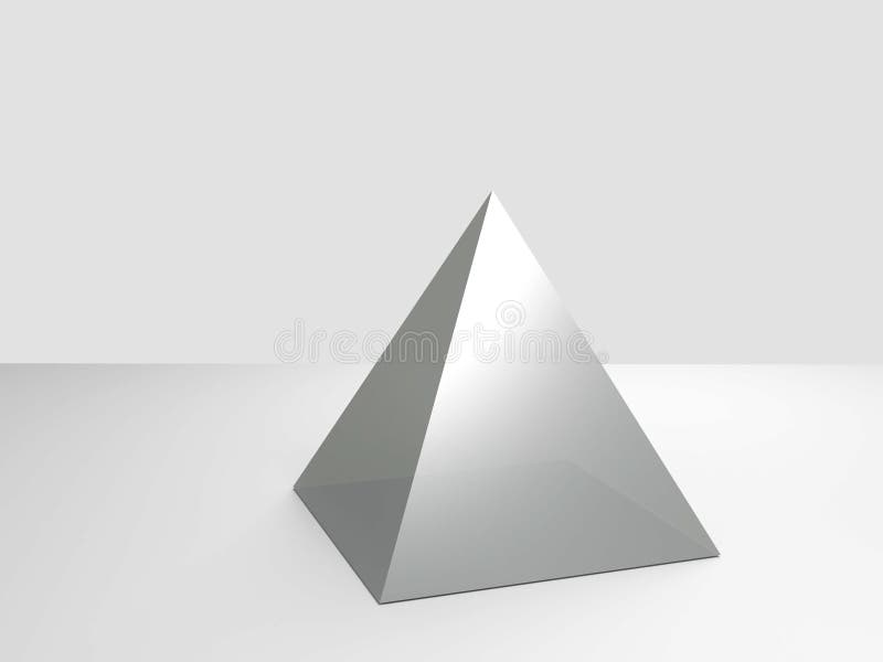 Geometric Shapes Grey Pyramid 3D-rendering Stock Illustration ...
