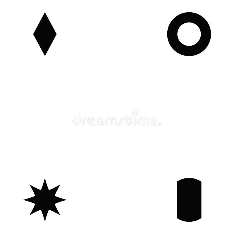 Geometric shapes icon set stock vector. Illustration of shapes - 120565652