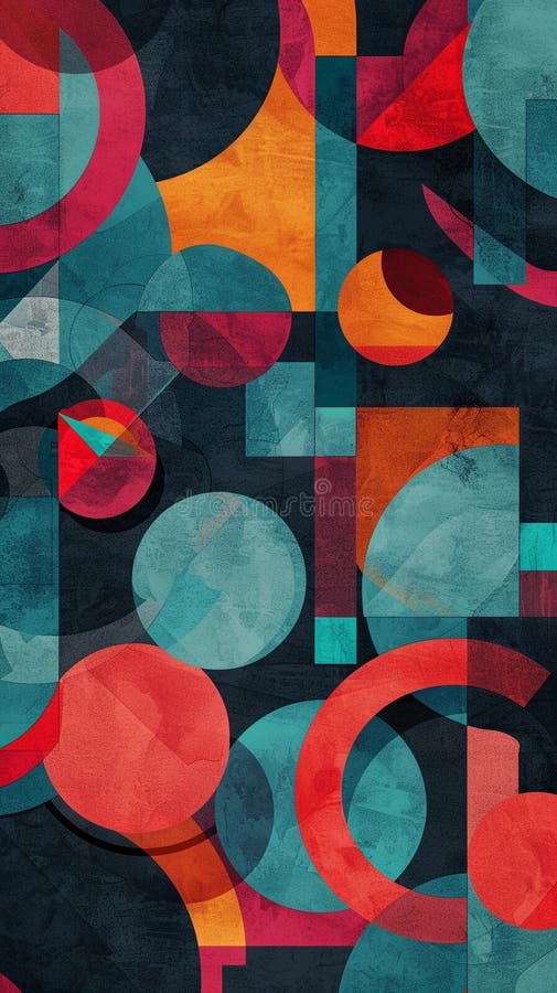 Geometric Shapes Interlock Dynamically Stock Illustration ...