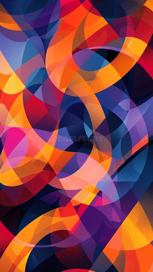 Geometric Shapes Interlock Dynamically Stock Illustration ...