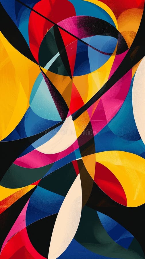 Geometric Shapes Interlock Dynamically Stock Illustration ...