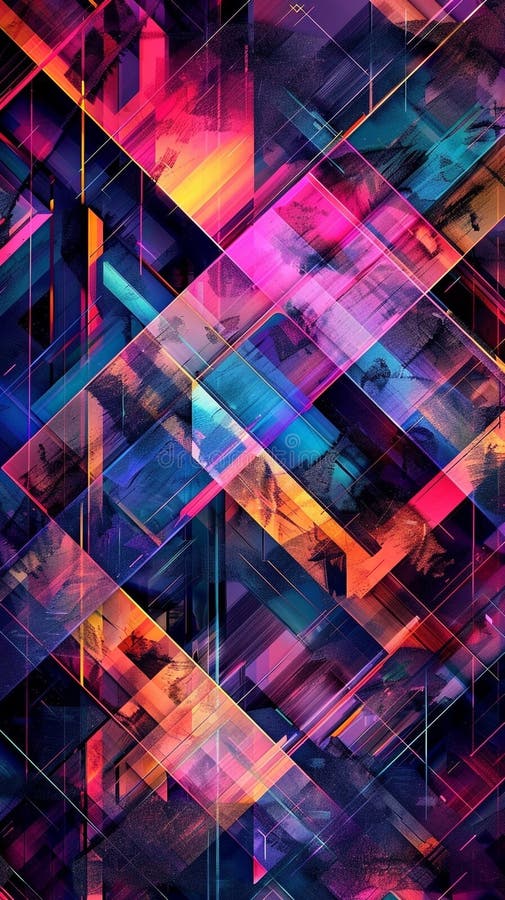 Geometric Shapes Interlock Dynamically Stock Illustration ...