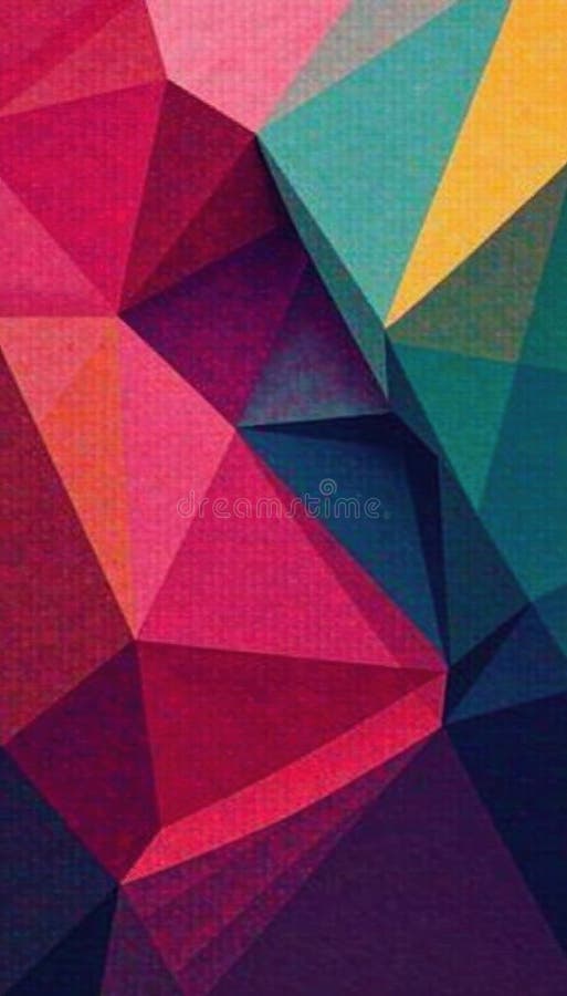 Geometric Shapes Intersect, Creating Depth and Dimension, Illustration ...