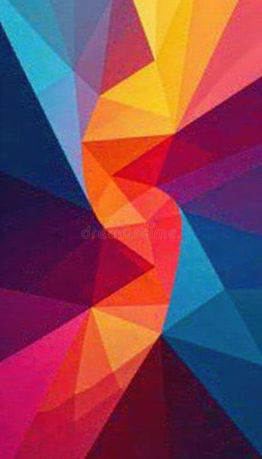 Geometric Shapes Intersect, Creating Depth and Dimension, Style, Art ...