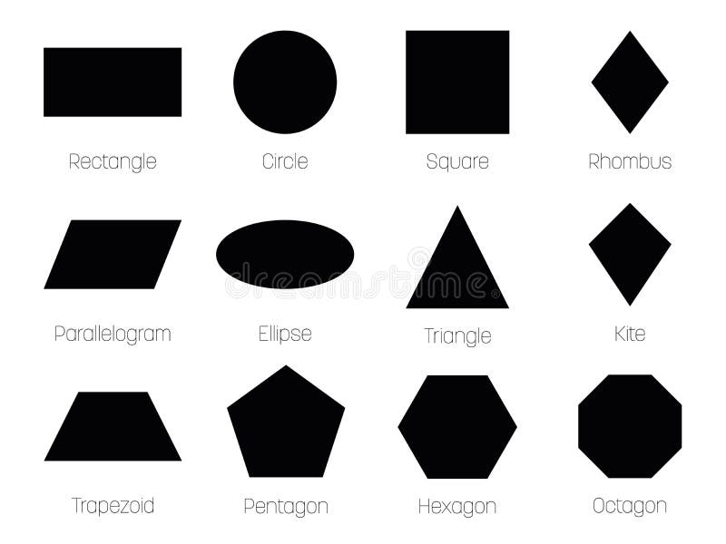 Geometric Shapes with Labels. Set of 14 Basic Shapes Stock Vector ... Geometric Shapes with Labels. Set of 14 Basic Shapes Stock Vector ...