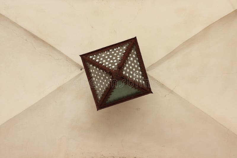 Geometric shapes in lamps stock image. Image of stucco - 77311051