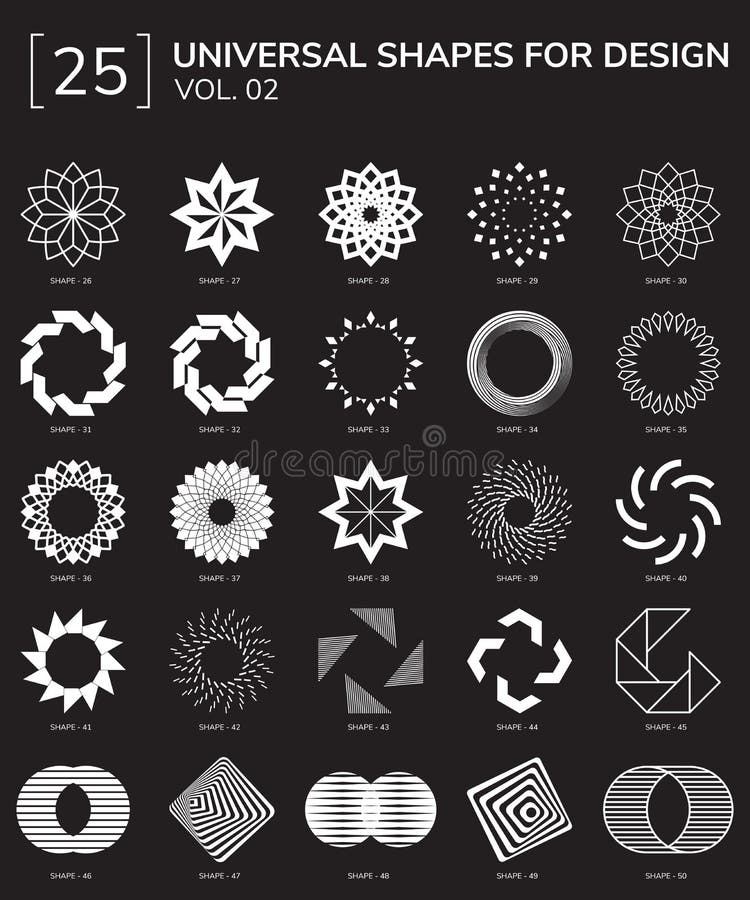 Geometric Shapes Logo stock vector. Illustration of geometrical - 111102995