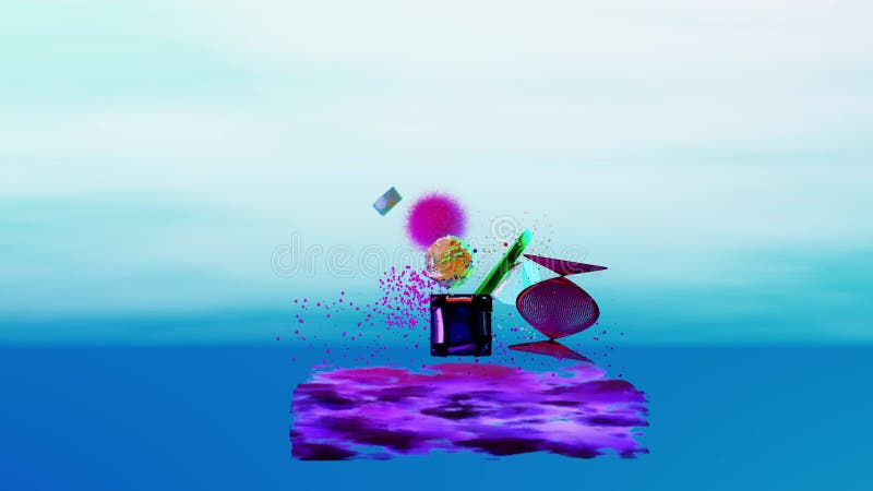 Geometric Shapes Loop Animation Stock Footage - Video of colorful ...