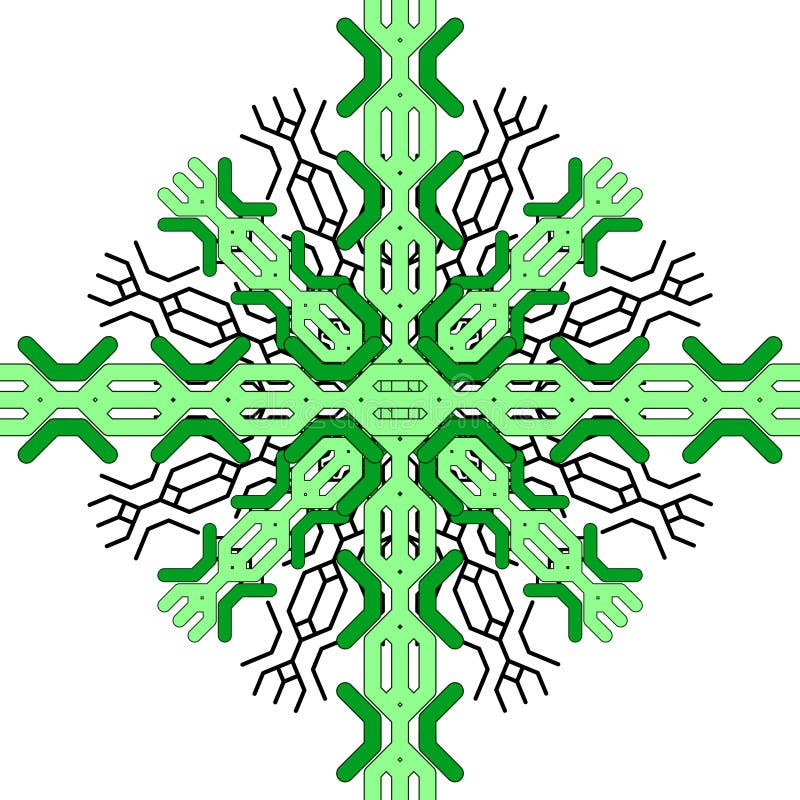 Geometric Shapes Made Up of Pigtails Stock Illustration - Illustration ...