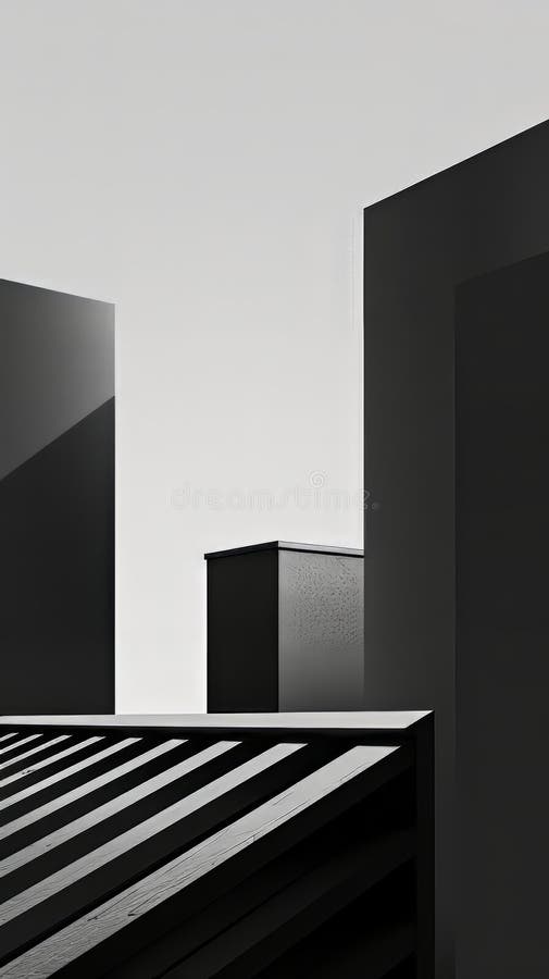 Geometric Shapes in a Minimalist Composition Stock Illustration ...