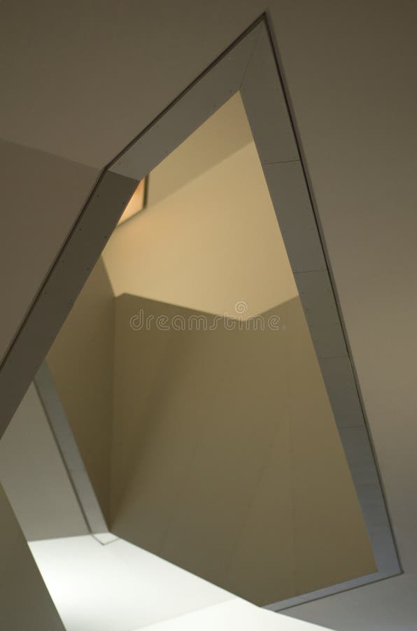 Geometric Shapes of a Modern Interior Staircase Stock Image - Image of ...