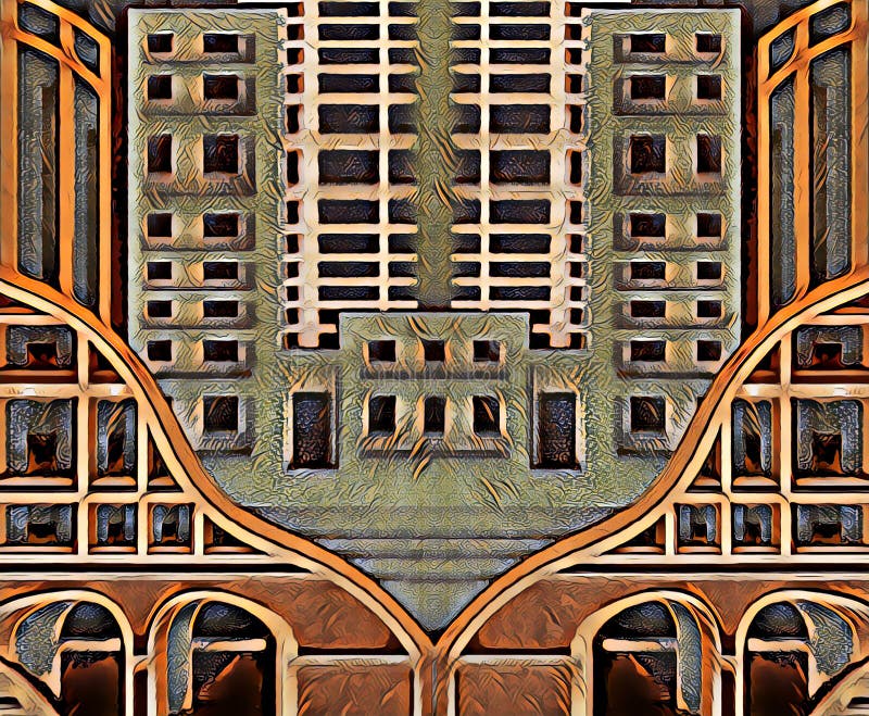 Geometric Shapes Pattern and Design in Art Deco Design and Colours ...