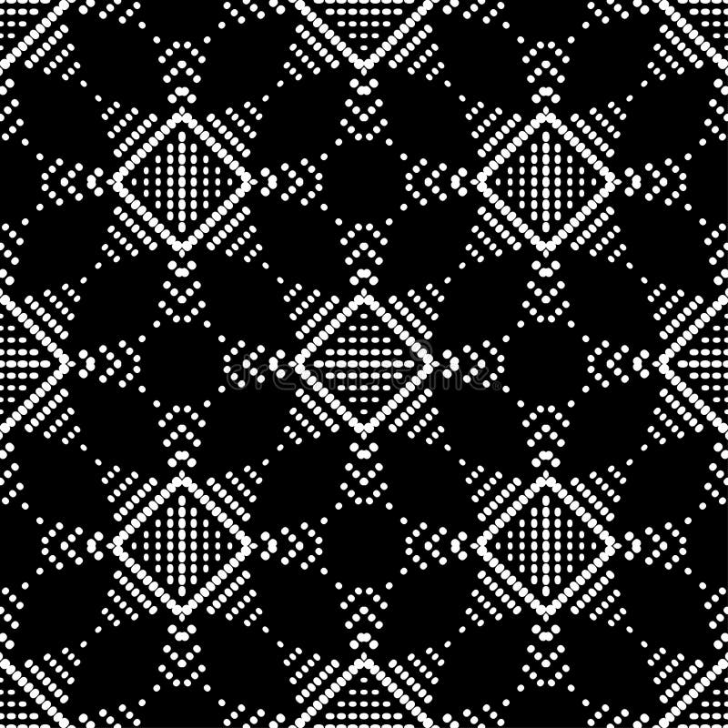 Geometric Shapes from Points. Digital Ornament. Halftone Stock ...