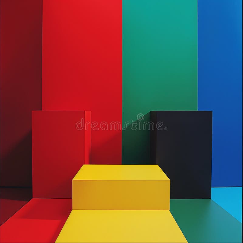 Geometric Shapes in Primary Colors Stock Photo - Image of graphic ...