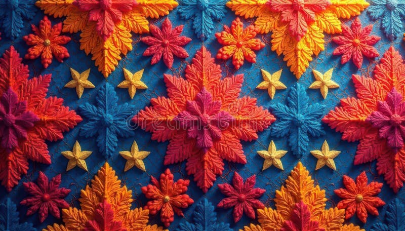 Geometric Shapes Repeat Across Textile Surface, Light, Seamless ...