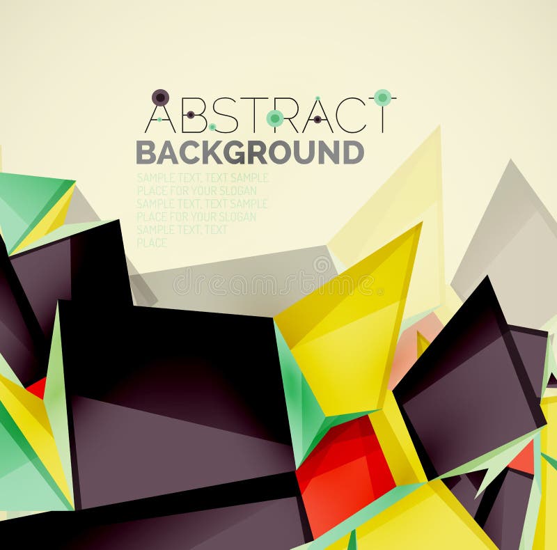Geometric Shapes with Sample Text. Abstract Stock Vector - Illustration ...