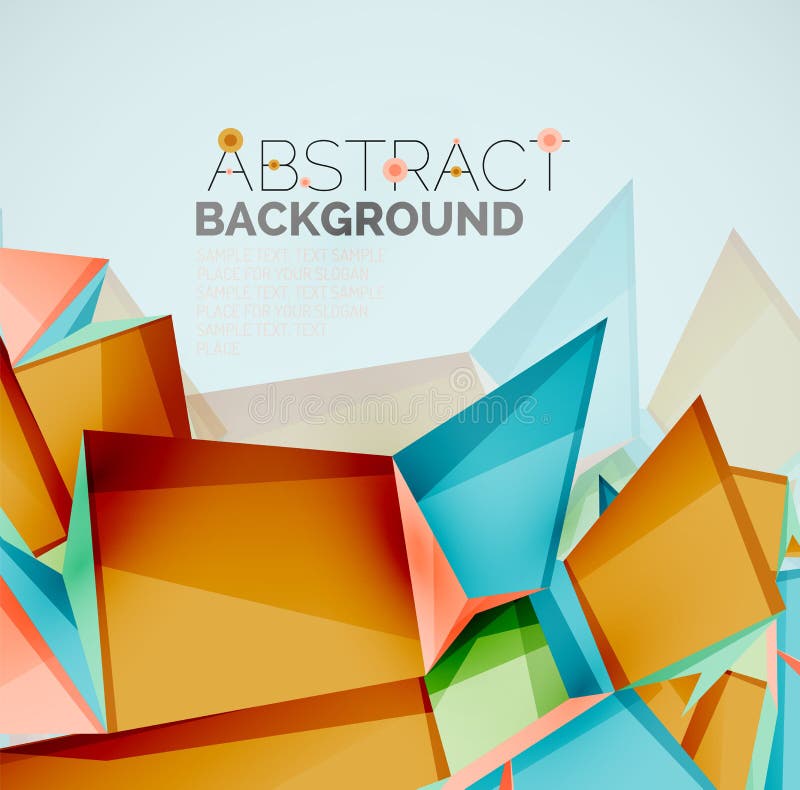 Geometric Shapes with Sample Text. Abstract Stock Vector - Illustration ...