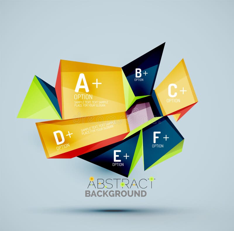 Geometric Shapes with Sample Text. Abstract Stock Vector - Illustration ...