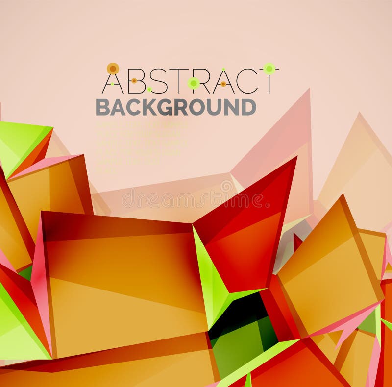 Geometric Shapes with Sample Text. Abstract Stock Vector - Illustration ...