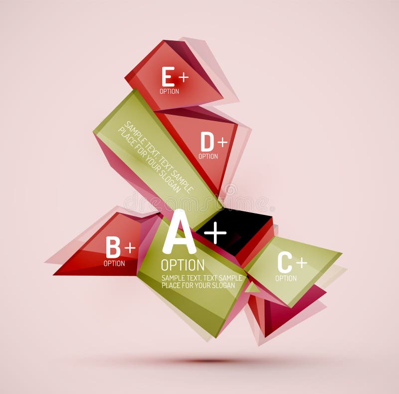 Geometric Shapes with Sample Text. Abstract Stock Vector - Illustration ...