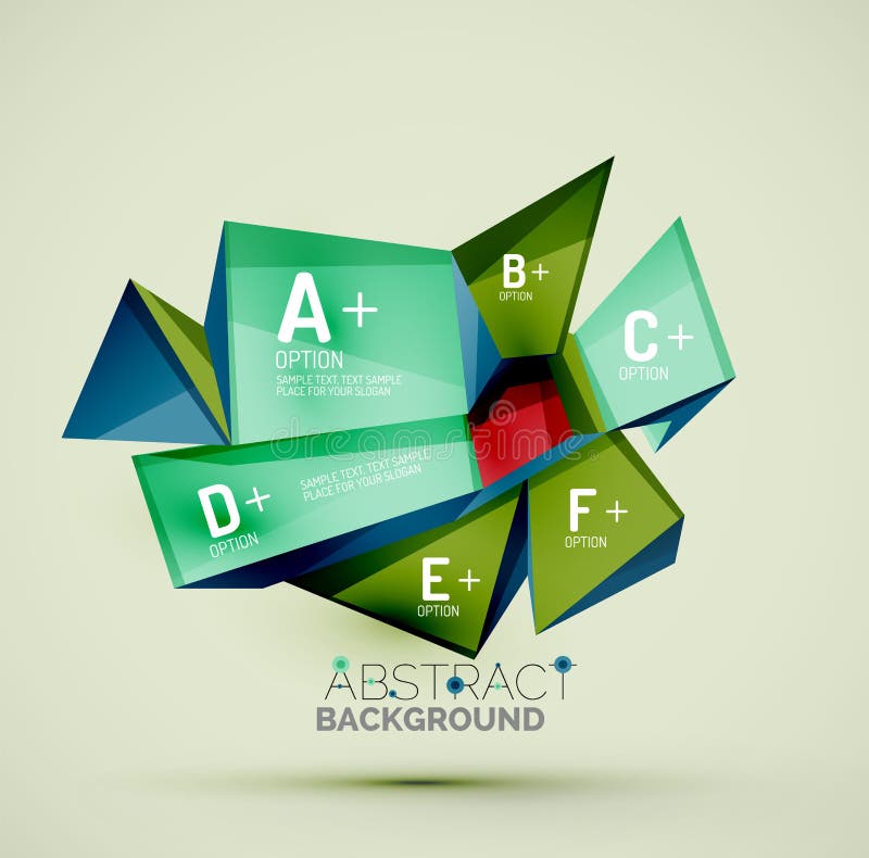 Geometric Shapes with Sample Text. Abstract Stock Vector - Illustration ...