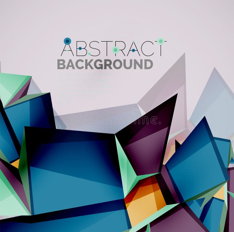 Geometric Shapes with Sample Text. Abstract Stock Vector - Illustration ...