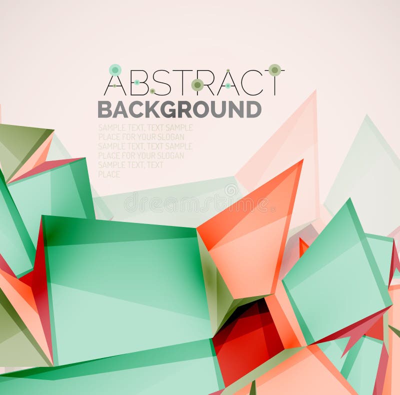 Geometric Shapes with Sample Text. Abstract Stock Vector - Illustration ...