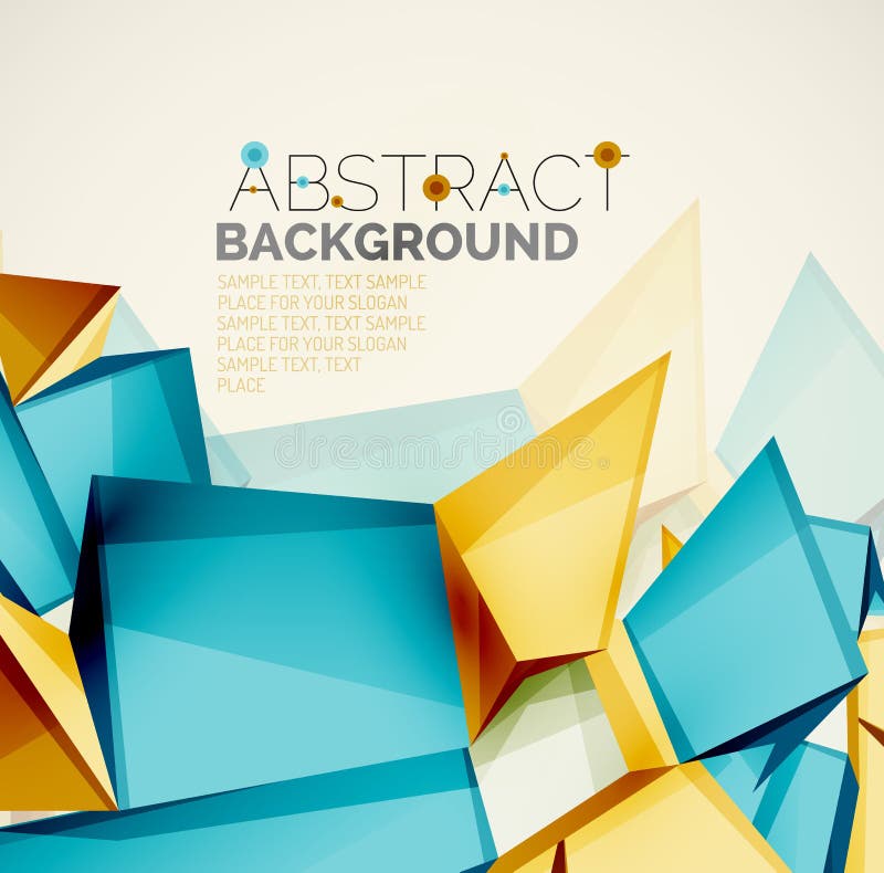 Geometric Shapes with Sample Text. Abstract Stock Vector - Illustration ...