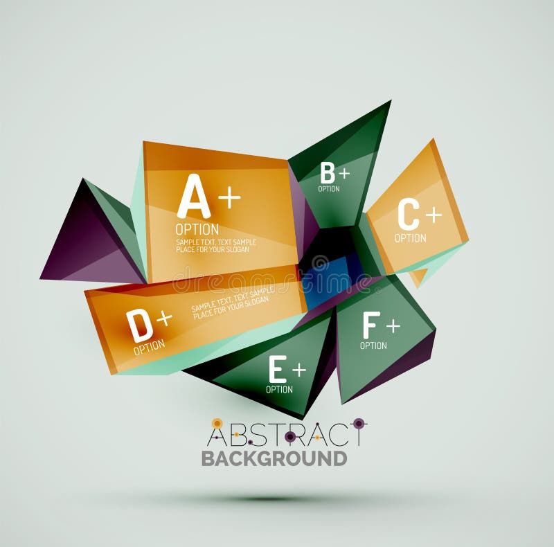 Geometric Shapes with Sample Text. Abstract Stock Vector - Illustration ...