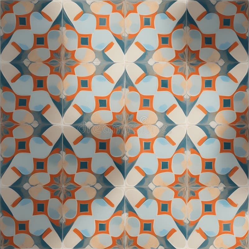 Geometric Shapes in a Seamless Moroccan Tile Pattern Generated by Ai ...