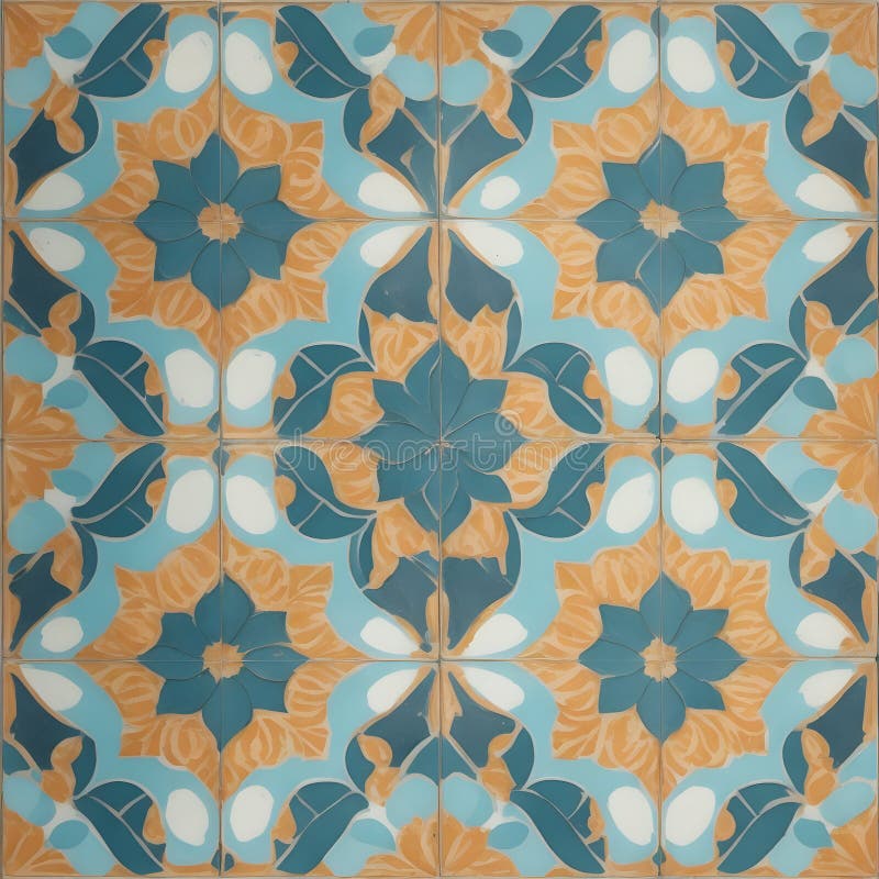 Geometric Shapes in a Seamless Moroccan Tile Pattern Generated by Ai ...
