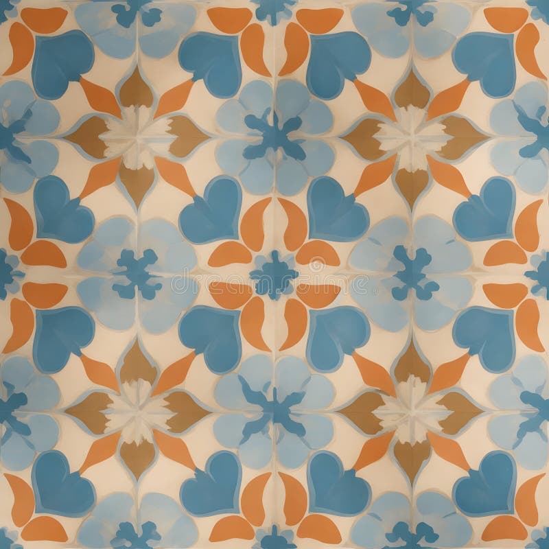 Geometric Shapes in a Seamless Moroccan Tile Pattern Generated by Ai ...