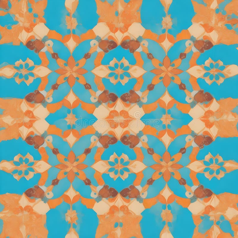 Geometric Shapes in a Seamless Moroccan Tile Pattern Generated by Ai ...